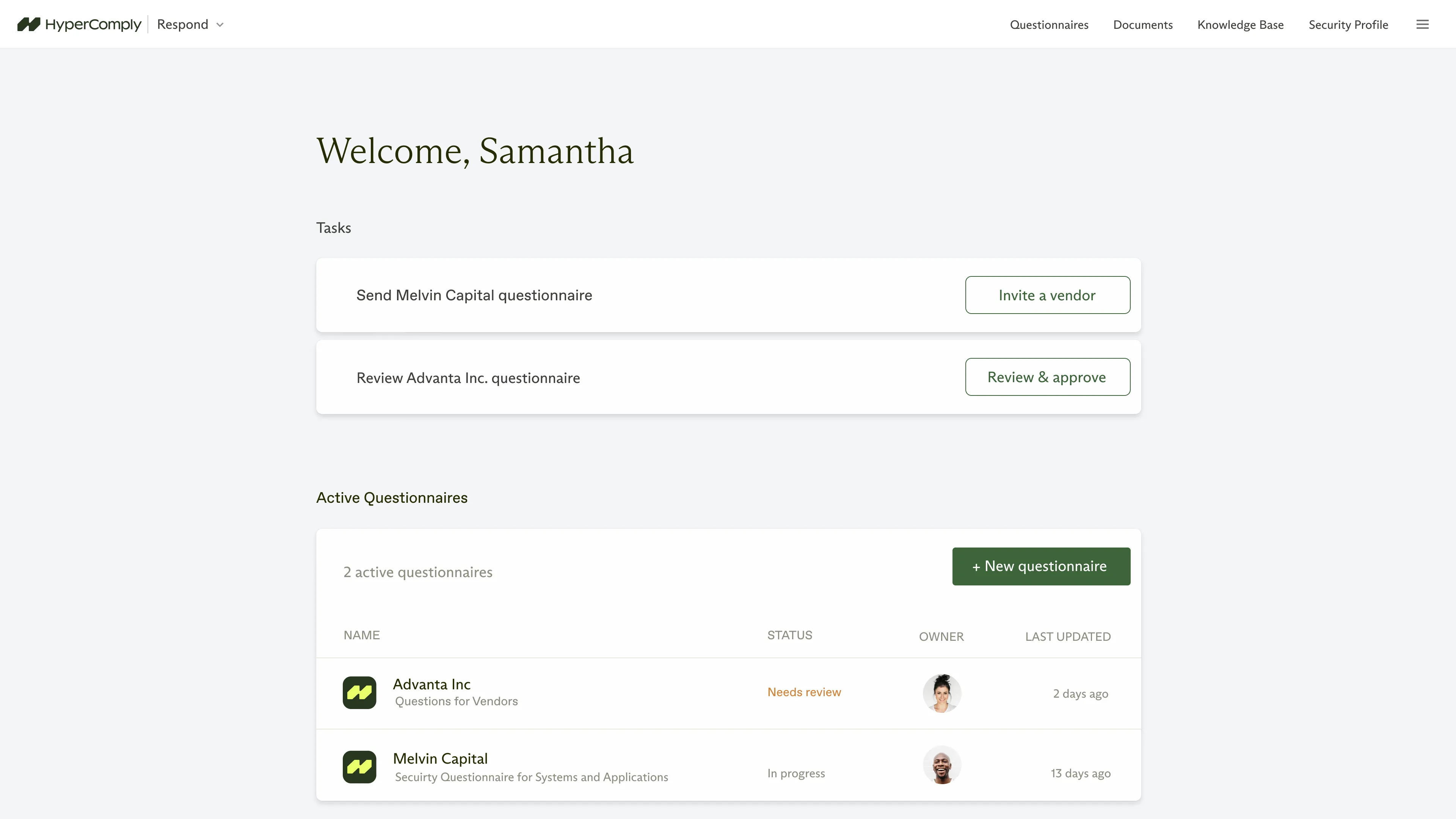 Automate security questionnaires with HyperComply